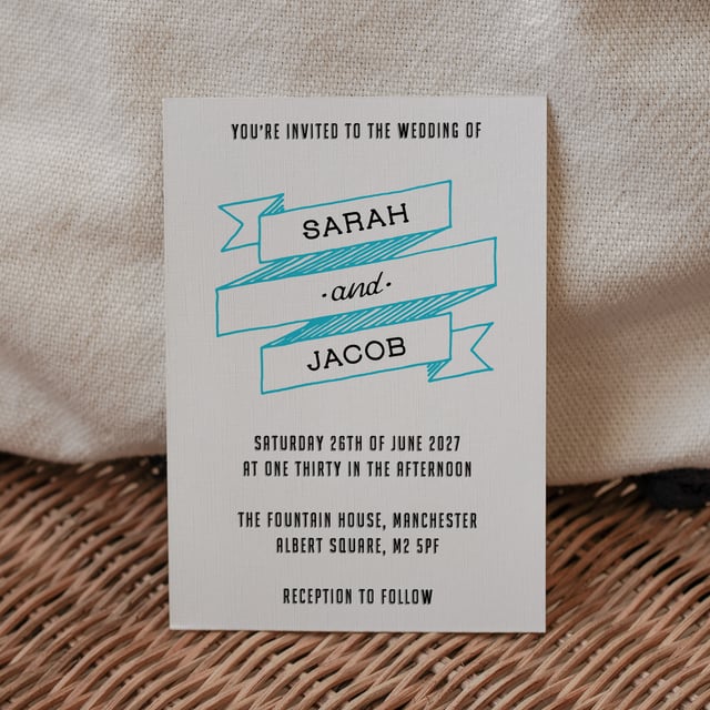 Aqua Blue Wedding Invitations | InvitationWorks