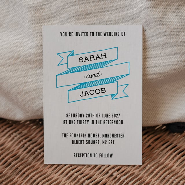 Electric Blue Wedding Invitations | InvitationWorks
