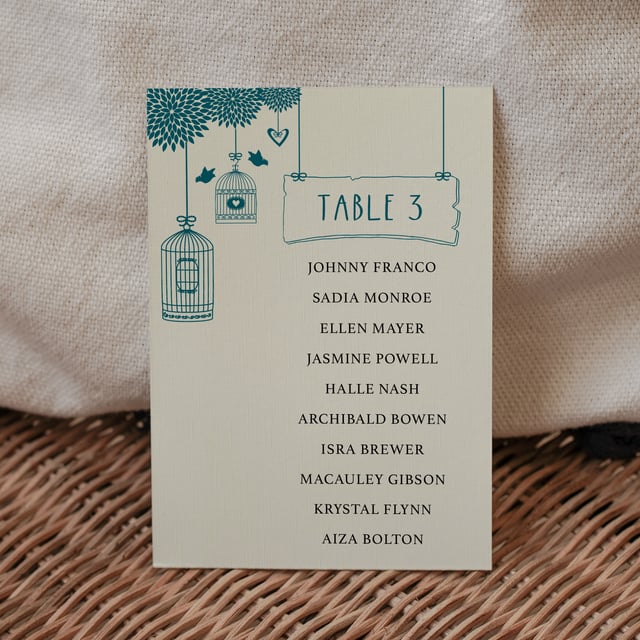 Table Plan Cards | InvitationWorks