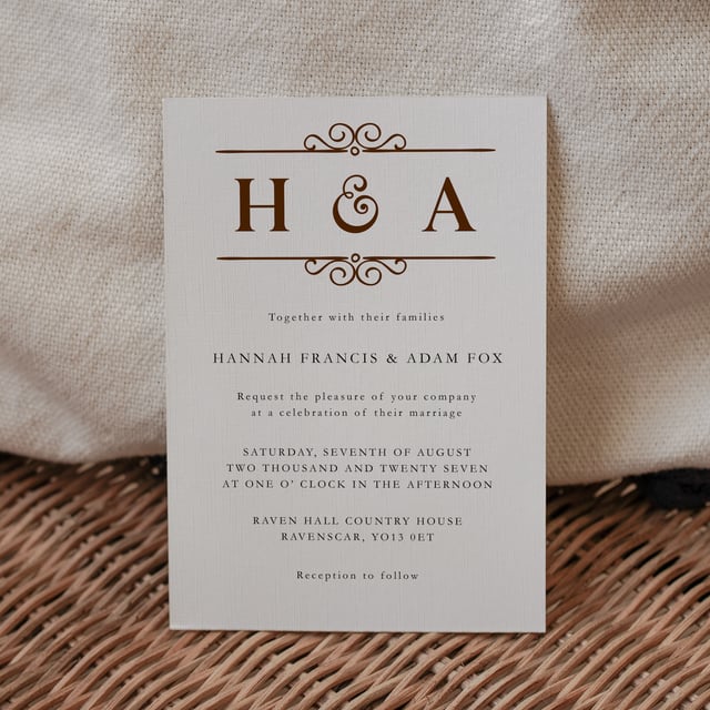 Chocolate Brown Wedding Invitations | InvitationWorks
