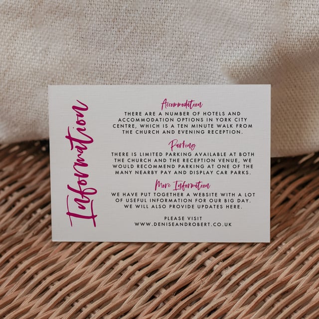 Guest Information Cards | InvitationWorks