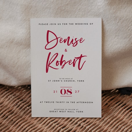 Deep Red Wedding Invitations | InvitationWorks