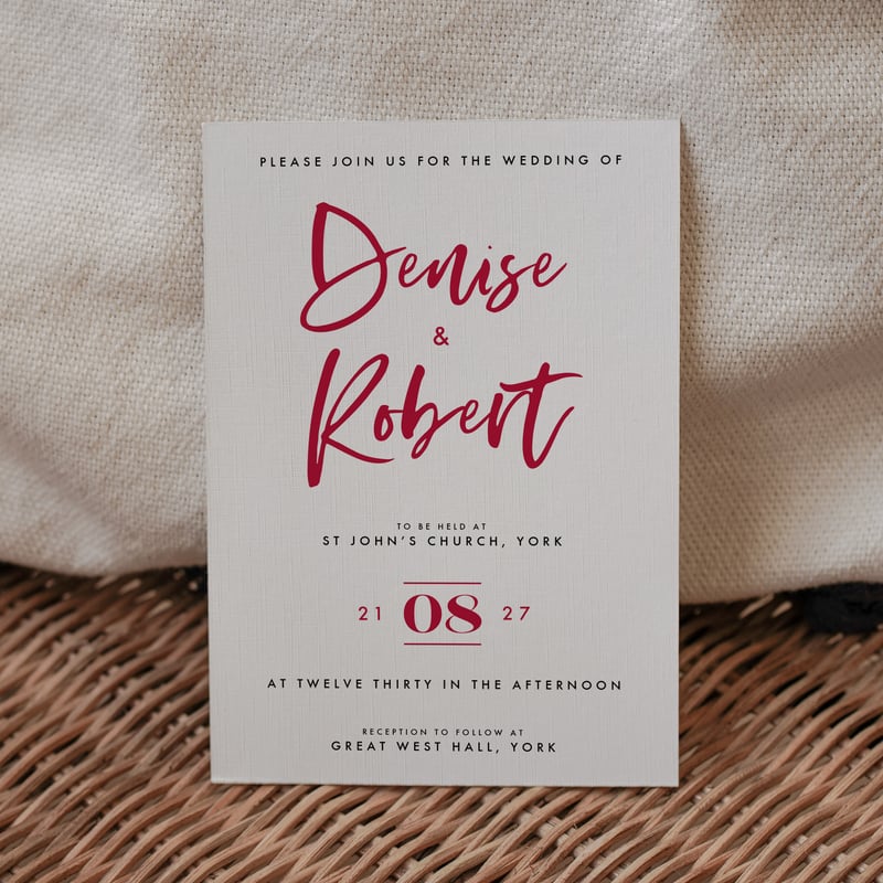 Deep Red Wedding Invitations | InvitationWorks