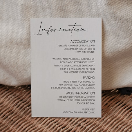 Guest Information Cards | InvitationWorks