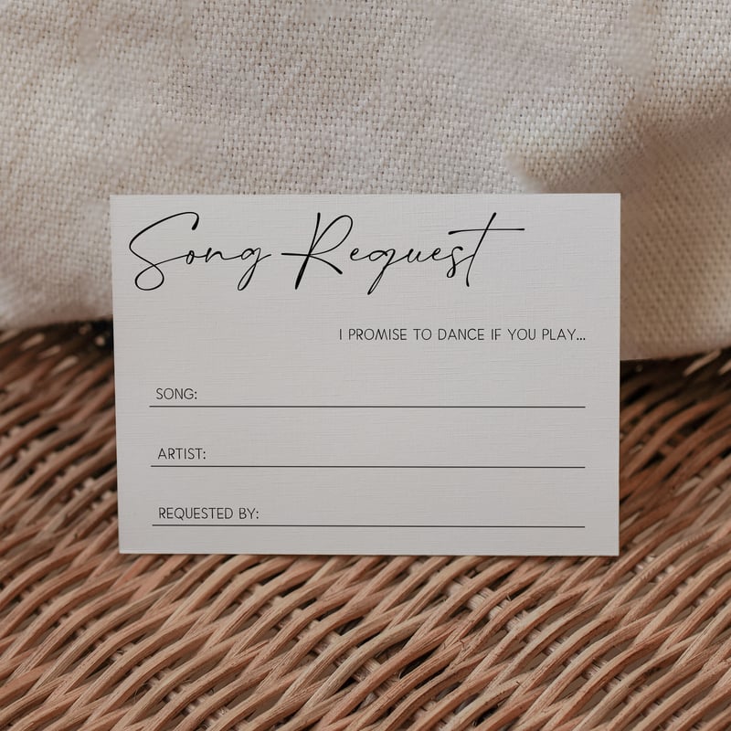 Song Request Cards | InvitationWorks