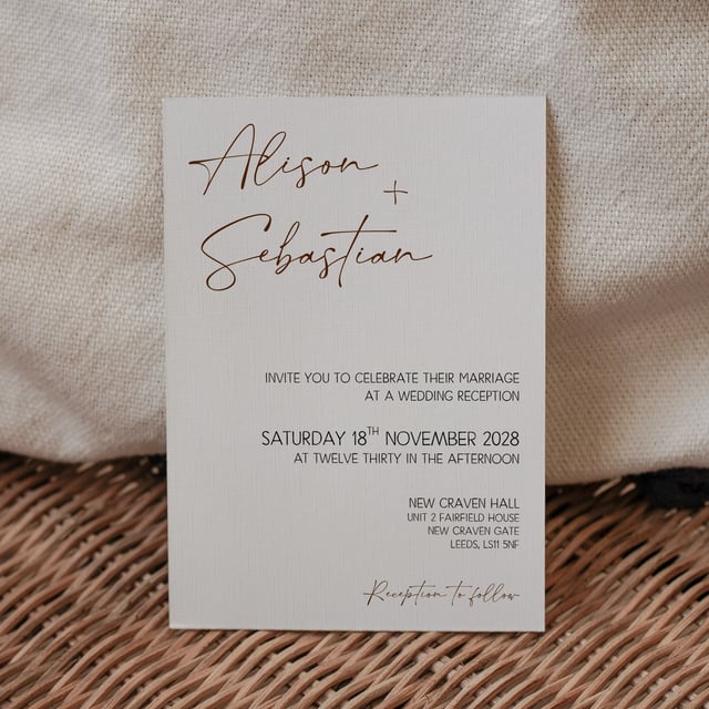 Chocolate Brown Wedding Invitations | InvitationWorks