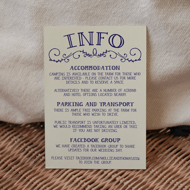 Guest Information Cards | InvitationWorks
