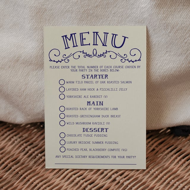 Menu Cards | InvitationWorks