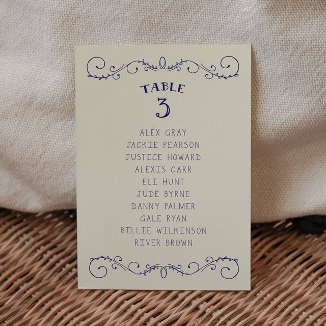 Table Plan Cards | InvitationWorks