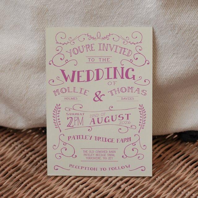 Rose Pink Wedding Invitations | InvitationWorks