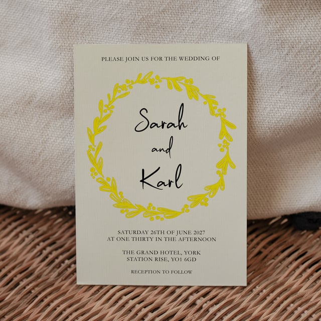 Yellow Wedding Invitations | InvitationWorks
