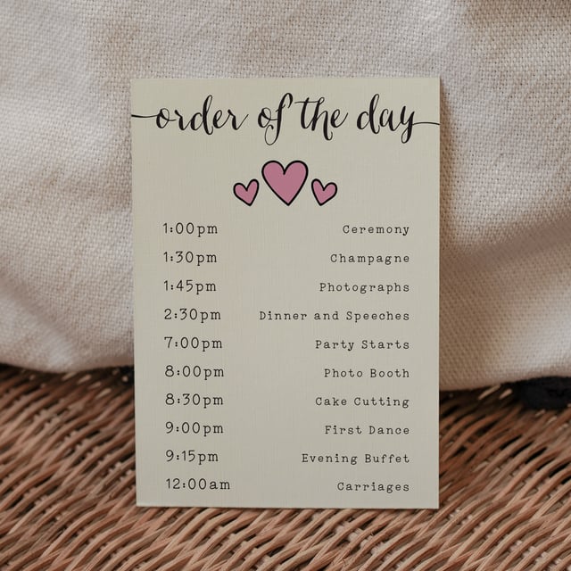 Order of the Day Cards | InvitationWorks
