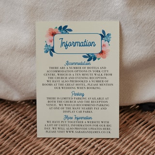 Guest Information Cards | InvitationWorks