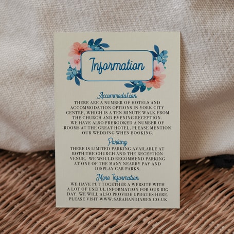 Guest Information Cards | InvitationWorks